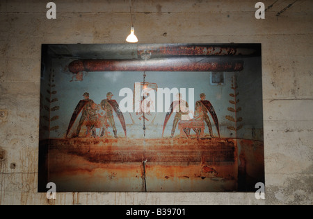 Nazi propaganda placard in German World War Two bunker, Berlin Stock ...