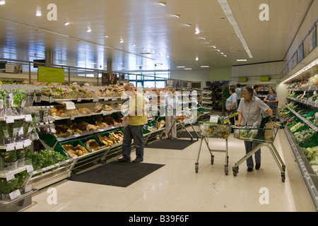Waitrose Supermarket interior, John Lewis Partnership Store, Wood ...
