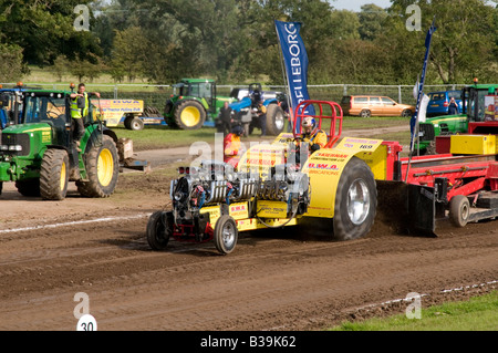 Modified tractor puller pulling multi engined multiple engines Stock ...