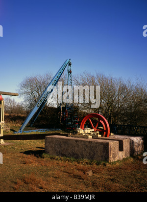 Old quarry machinery at Tegg's Nose country park near Macclesfield ...
