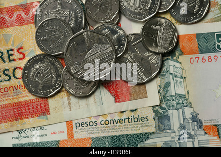 Cuban convertible pesos banknotes and coins Stock Photo - Alamy