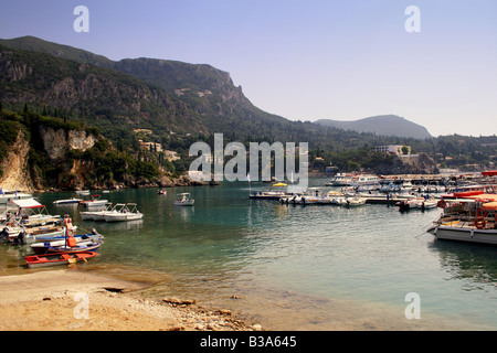 THE MARINA AT ALIPA BEACH PALEOKASTRITSA ON THE GREEK IONIAN ISLAND OF ...