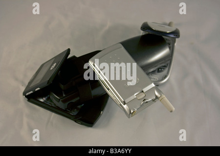 Silo Cell Phones Destroying Cordless Phone Stock Photo - Alamy