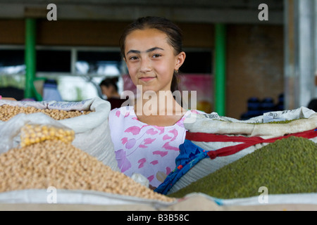 Uzbek Girl in the Siab Market in Samarkand Uzbekistan Stock Photo - Alamy