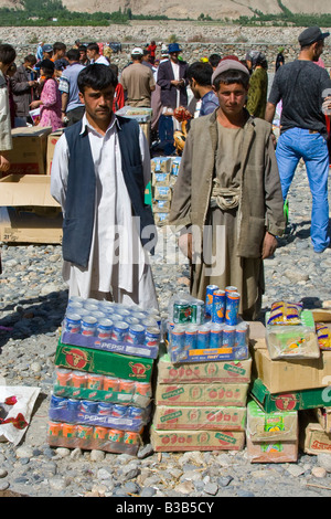 Afghan Men Selling Goods at the Tajikistan Afghanistan Border Crossing ...