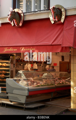 Paris France French horse meat butcher boucherie chevaline exterior ...