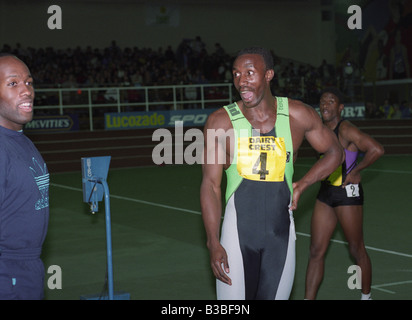 British sprinter John Regis at the Cosford Games in 1991 Stock Photo ...