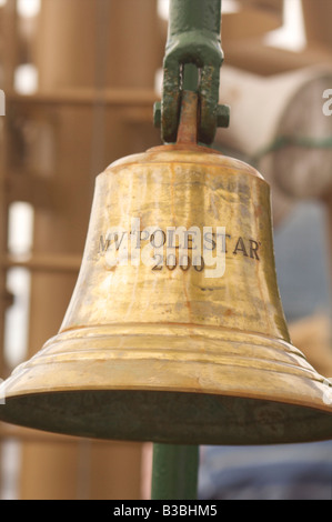 Ship's Bell, MV Pole Star, a Northern Lighthouse Board vessel Stock ...