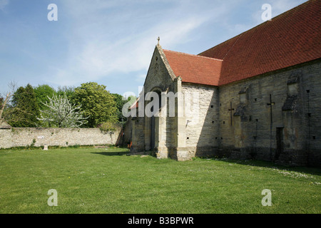 Somerset Pilton Tithe Barn on Worthy Farm at Pilton, the historic stone ...