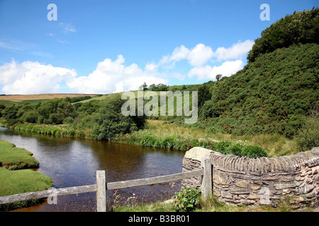 Landacre Bridge spanning the River Barle near Withypool, Exmoor ...