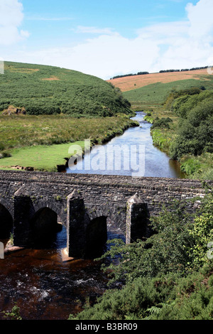 Landacre Bridge spanning the River Barle near Withypool, Exmoor ...