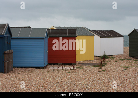 Expensive beach huts on Hayling Island Stock Photo - Alamy