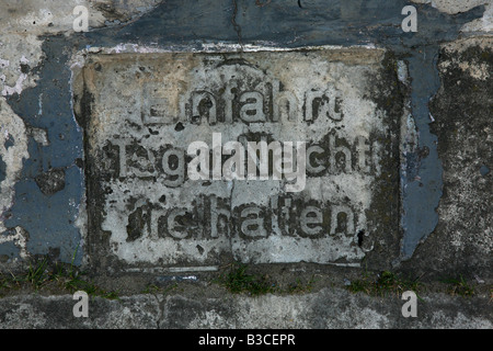 berliner mauer german text means Berlin wall place sign with dates 1961 ...