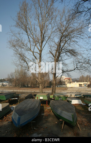 Gyor Danube ship cityscape Hungary Stock Photo - Alamy