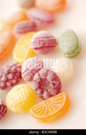 Close-up of bright multi-colored rainbow flag waving in breeze ...