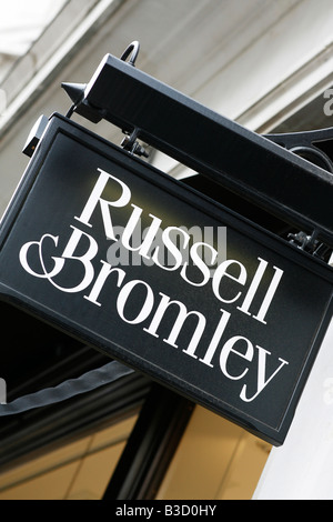 Russell and Bromley shop sign Stock Photo - Alamy