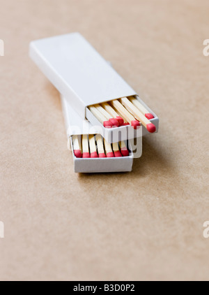 match close-up / box of matches, classic matches Stock Photo - Alamy