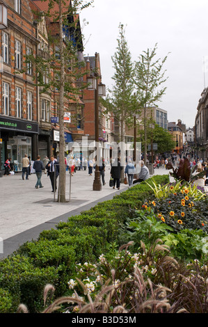 Nottingham city centre; pedestrian area Stock Photo - Alamy