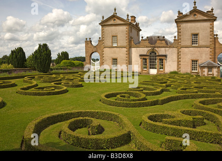 Chatelherault House, Hamilton, Scotland with topiary Stock Photo - Alamy