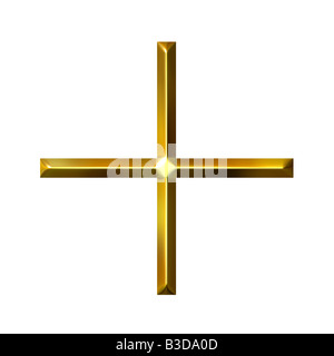 3d golden framed addition symbol Stock Photo - Alamy