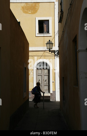 woman on street on ventotene island, italy Stock Photo - Alamy