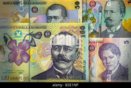 1 Romanian leu bank note. Lei is the national currency of Romania Stock ...