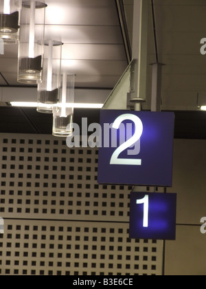 platform numbers at hauptbahnhof central train station berlin germany ...