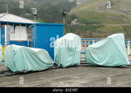 A closed fairground ride on Llandudno Pier Stock Photo - Alamy