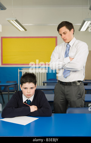 Teacher scolding a student Stock Photo: 113224102 - Alamy