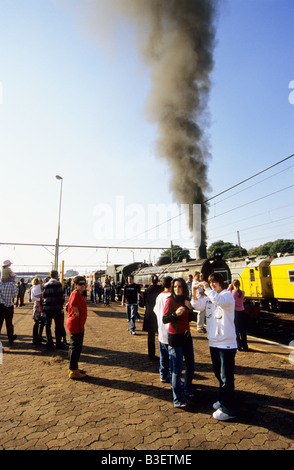Classic steam locomotive of the South African railways on display at ...
