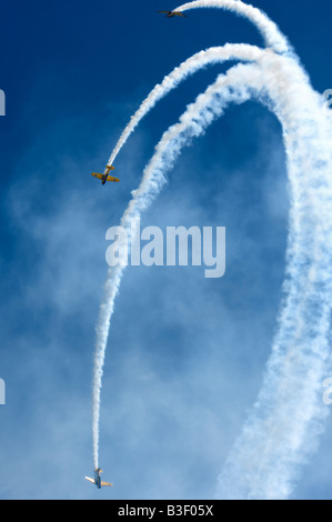 Stunt aerobatic planes performing stunts in air Stock Photo - Alamy