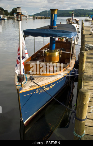 A Victorian steam launch rests at the pier Stock Photo - Alamy