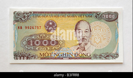 1000 dong bank note of Vietnam. Dong is the national currency of ...