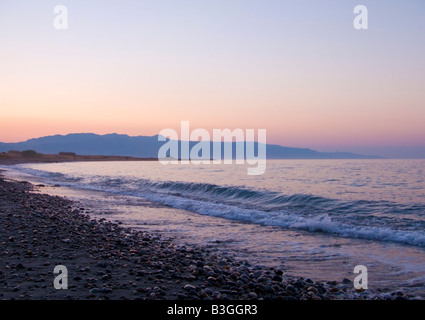 Maleme Beach sunset Crete Greece Stock Photo: 19418884 - Alamy