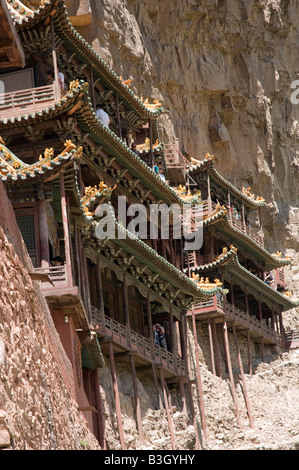 Heng Shan Mountain with Hanging Temple - Xuankong Si - at Day. Close up ...