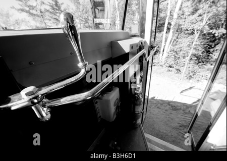 School Bus Detail With Open Door Stock Photo - Alamy