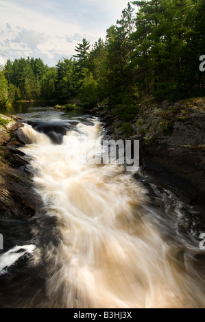 Waterfall, Landscape and Trees, Aux Sable River, Chutes Provincial Park ...