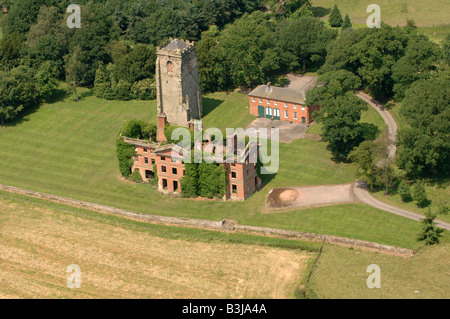 An aerial view of Ranton Abbey near Stafford in England Stock Photo - Alamy