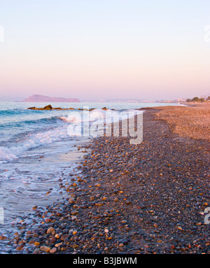 Maleme Beach sunset Crete Greece Stock Photo - Alamy