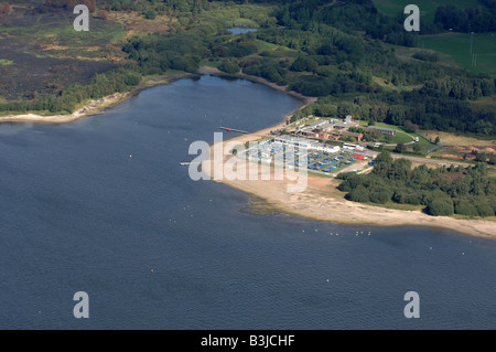 An aerial view of Chasewater in Staffordshire England with Chasewater ...