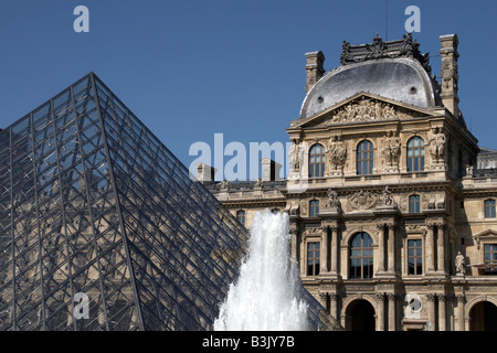 Pyramid of The Louvre Museum (The Grand Louvre) in Paris which is one ...
