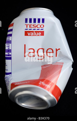 Can of Cheap Tesco Value Supermarket Lager Stock Photo - Alamy