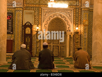 Prayers inside the beautiful interior of the Gurgi Mosque Tripoli Libya ...