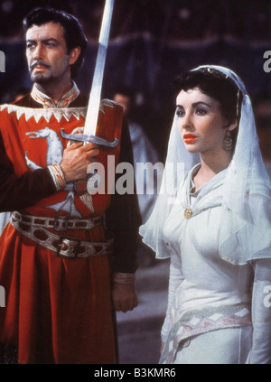 ROBERT TAYLOR, ELIZABETH TAYLOR, IVANHOE, 1952 Stock Photo - Alamy
