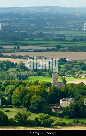 Ellesborough Church and Village from Beacon Hill Buckinghamshire Stock ...