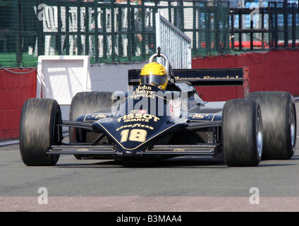 A 1981 Lotus 87 Formula One Car, driven by Nigel Mansell, during his ...