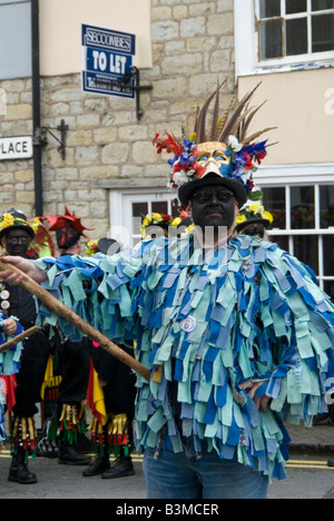 Border Morris Dancer playing accordian England Wales border Stock Photo ...
