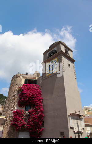 Capri Clock Tower Stock Photo - Alamy