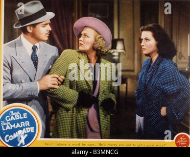 HEDY LAMARR, CLARK GABLE, COMRADE X, 1940 Stock Photo - Alamy