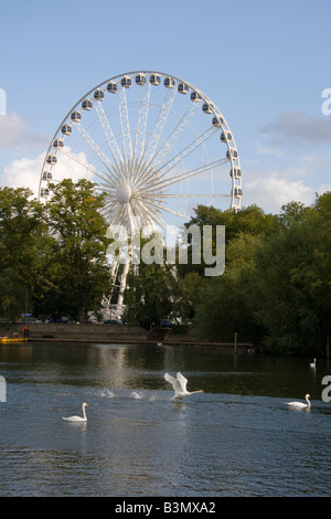 The Royal Windsor Wheel with the River Thames Path in the foreground ...